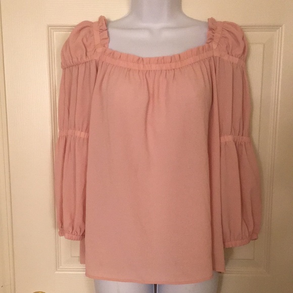 CeCe | Tops | Gorgeous Pink Peasant Blouse | Poshmark
